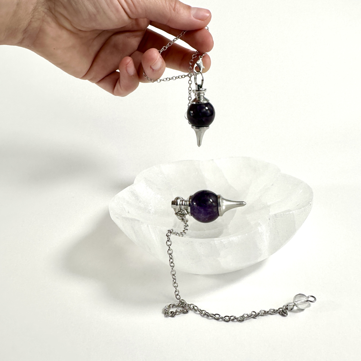 Pendul Ametyst kugle - Mere - Krystallerneshus