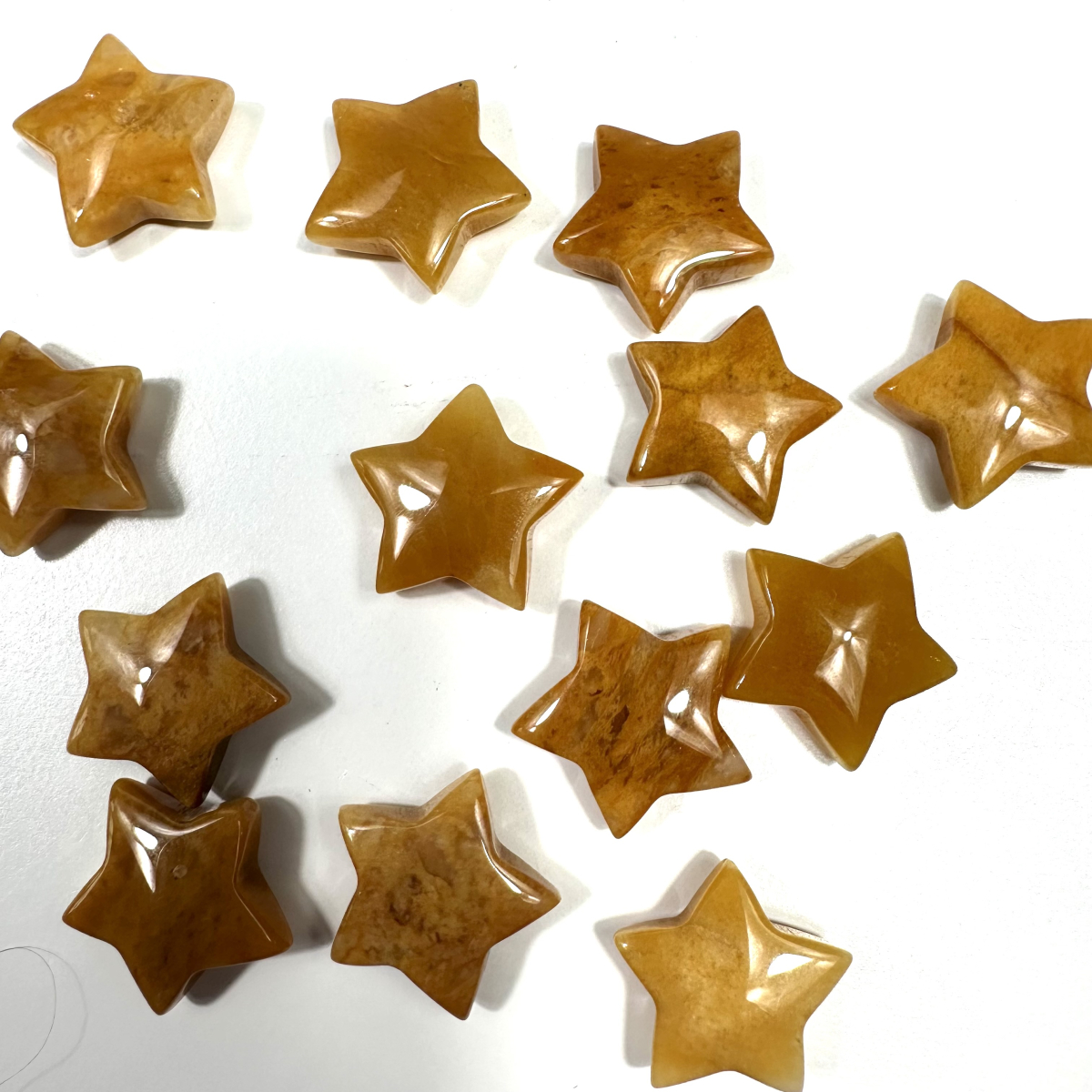 Gul Jaspis stjerne - Figurer - Krystallerneshus